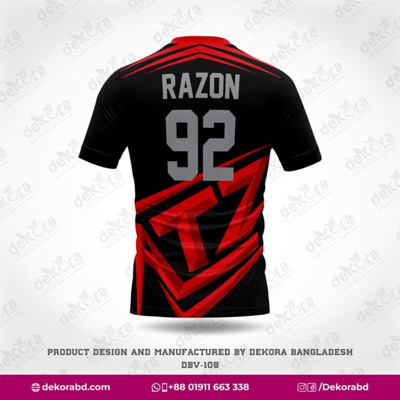 Make Customize Handball Jersey In BD With Black V Neck