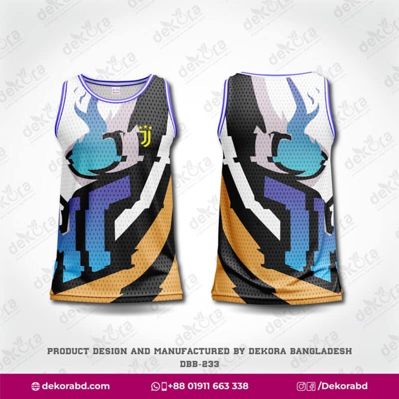 Basketball Jersey Sublimation With Mix Color Unique Design