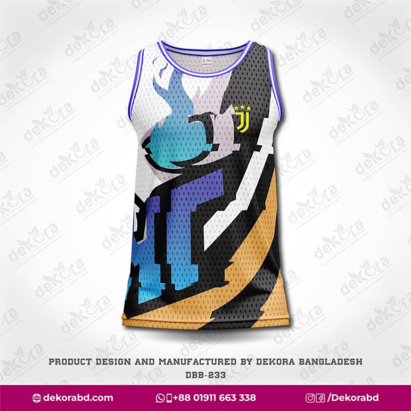 Basketball Jersey Sublimation With Mix Color Unique Design
