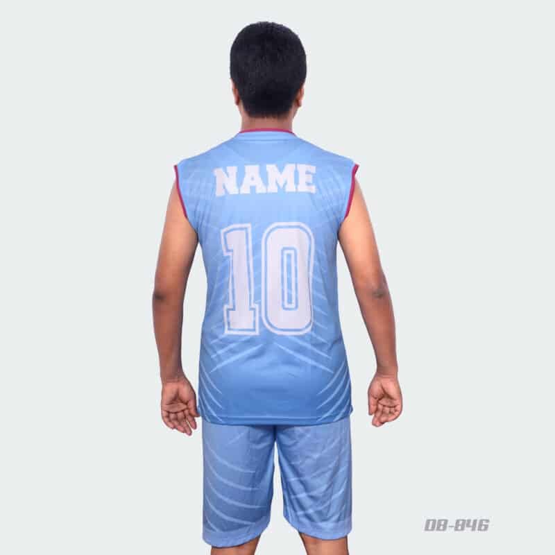 Premium Custom Made Basketball Uniforms In BD - Sky Blue
