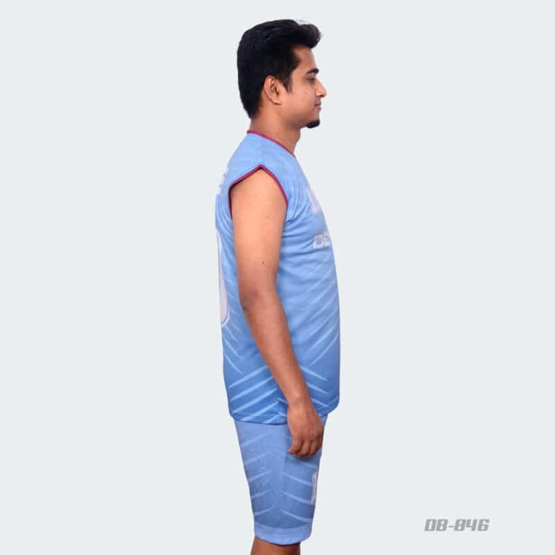 Premium Custom Made Basketball Uniforms In BD - Sky Blue