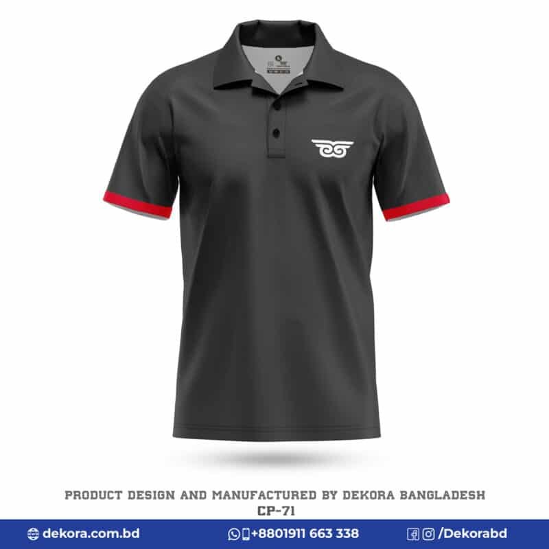 Premium Quality Corporate Ash Polo Shirt With Logo-CP-71